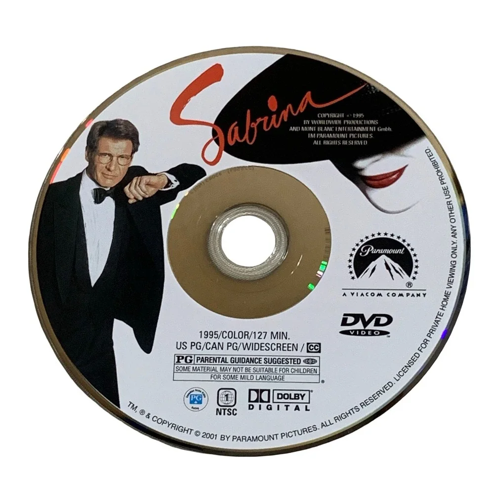 Paramount Pictures | Media | Sabrina Dvd 995 Harrison Ford Julia Ormond ...